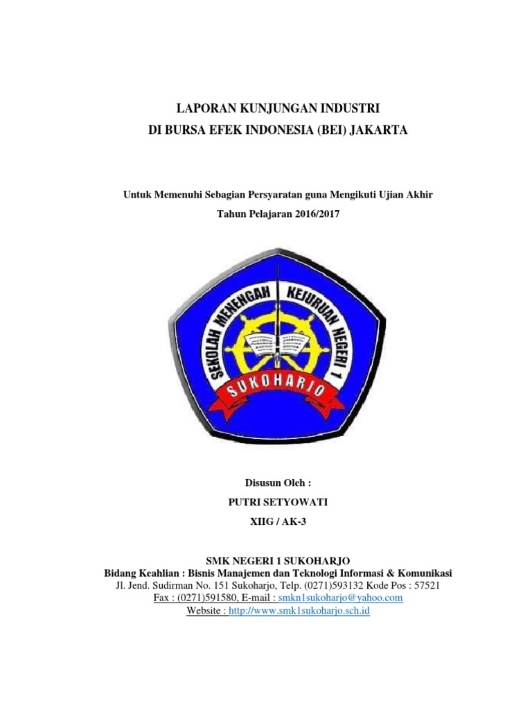 Contoh Laporan Kunjungan Industri | PDF