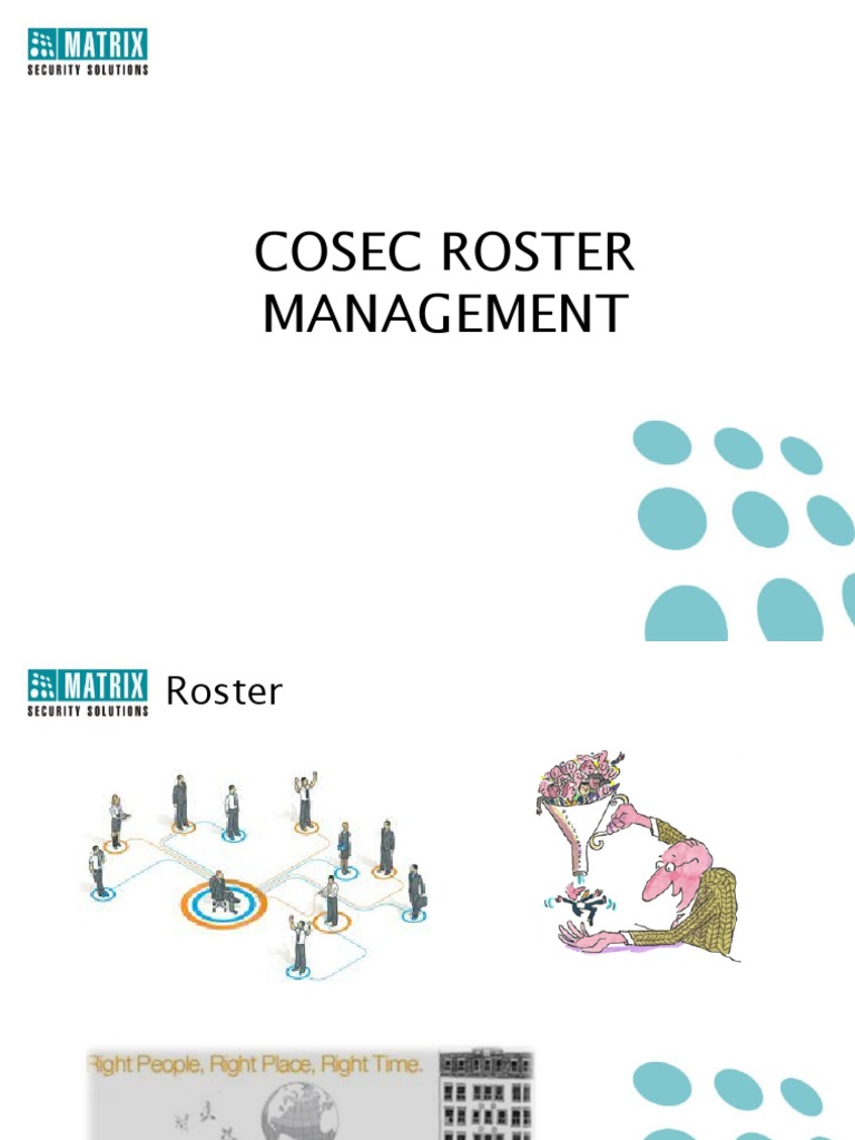 Cosec Roster Management | PDF | Payroll | Employment