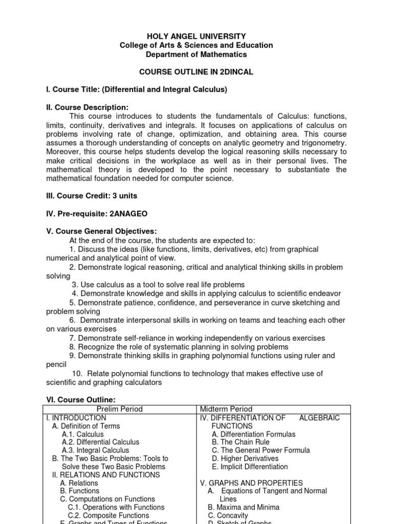 2 Din Cal | PDF | Derivative | Differential Calculus