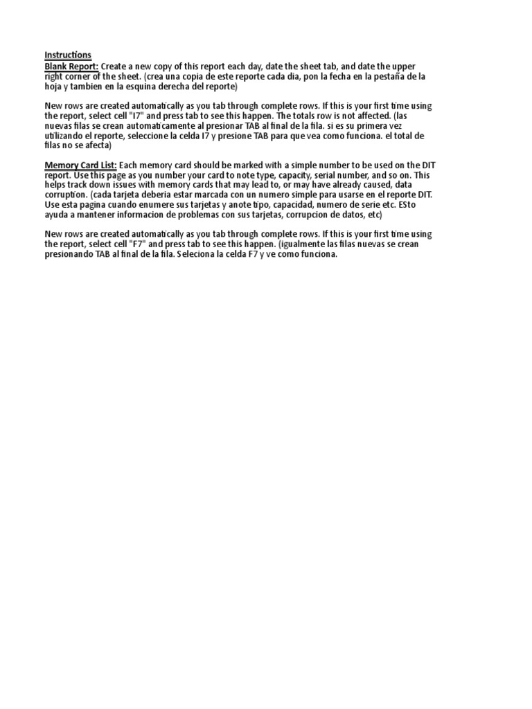 DIT Camera Report | PDF | Computer Data Storage