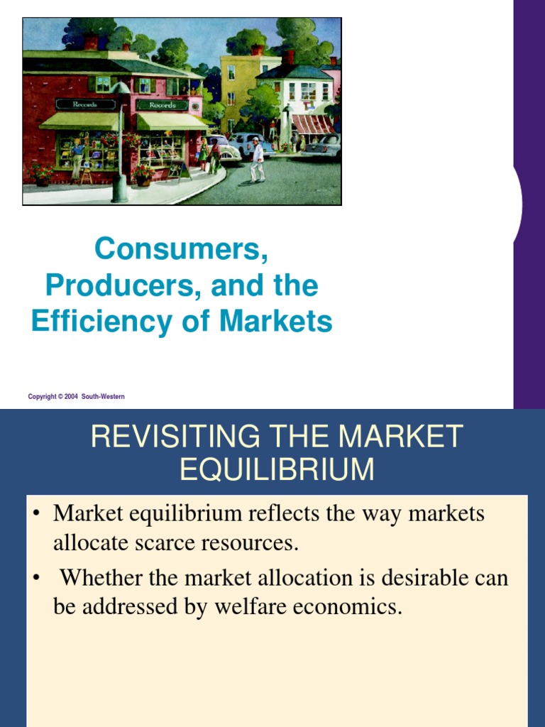 Consumers, Producers, and The Efficiency of Markets | PDF | Economic ...