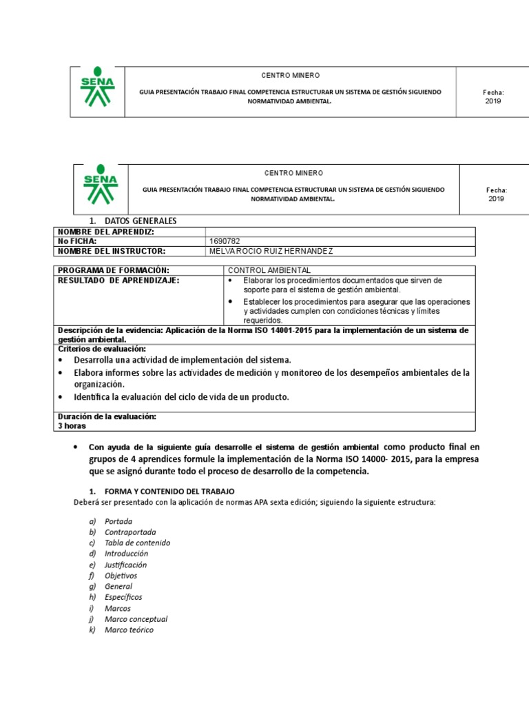 Guia para Implementar Un Sga | PDF | Evaluación | Planificación