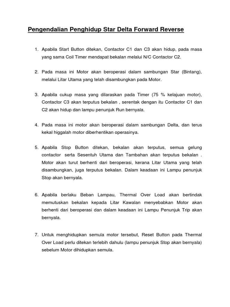 Star Delta Forward Reverse | PDF