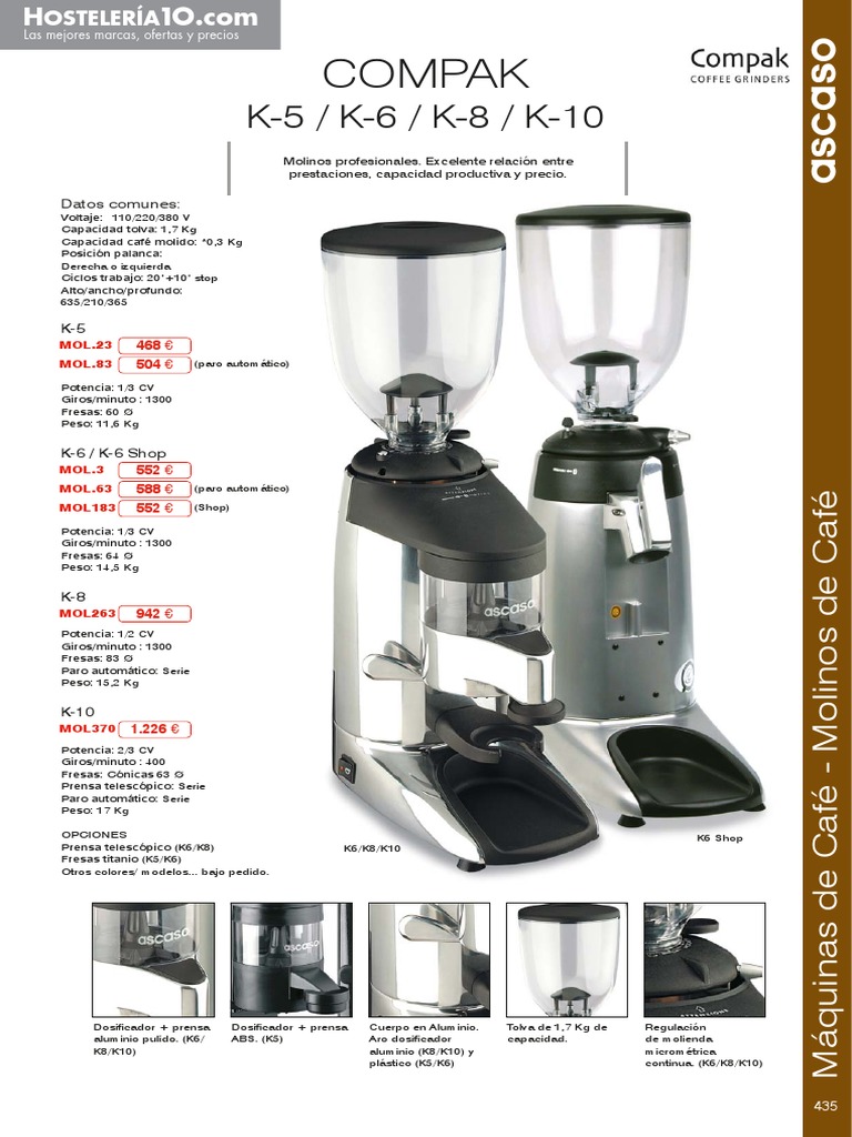 Ascaso Molino de Cafe Compak | PDF | Naturaleza