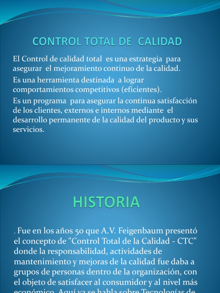 Control Total de Calidad | PDF | Calidad (comercial) | Business