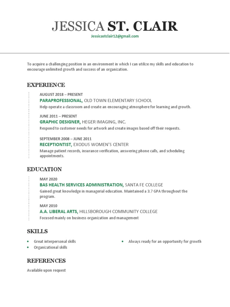 Resume For E-Portfolio | PDF | Career & Growth