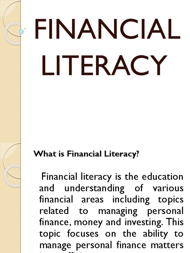 Financial Literacy | PDF | Financial Literacy | Literacy