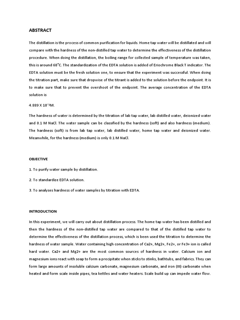 Lab Report Experiment 5 Chm421 | PDF | Ion Exchange | Titration