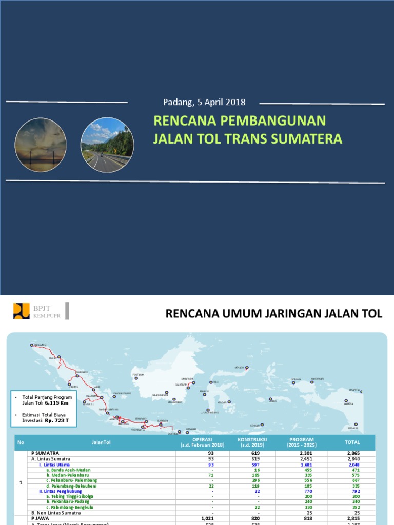 05042018-01-Rencana Pembangunan Jalan Tol Trans Sumatera PDF | PDF