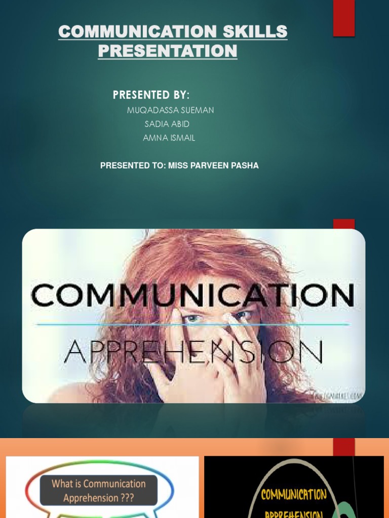Communication Apprehension. | PDF