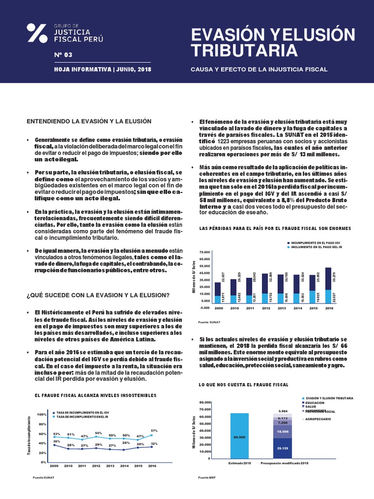 Evasión y Elusión Tributaria | PDF | Evasión de impuestos | Evasión de ...