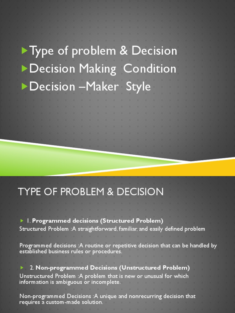 Type Conditions and Style | PDF | Decision Making | Risk