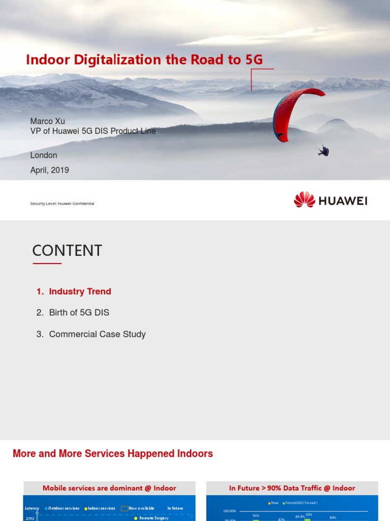 Huawei Indoor Digitalization The Road To 5G Marco Xu-20190408 VF | PDF ...