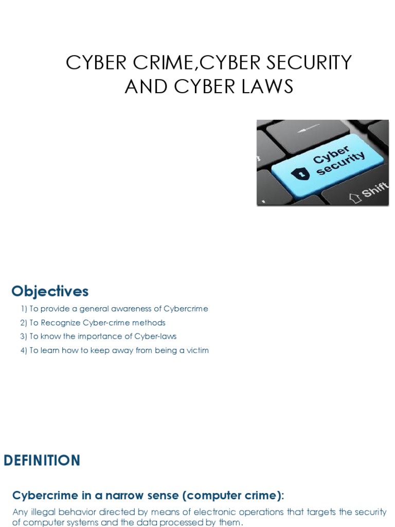 Cyber Crime, Cyber Security and Cyber Laws | PDF | Phishing | Cybercrime