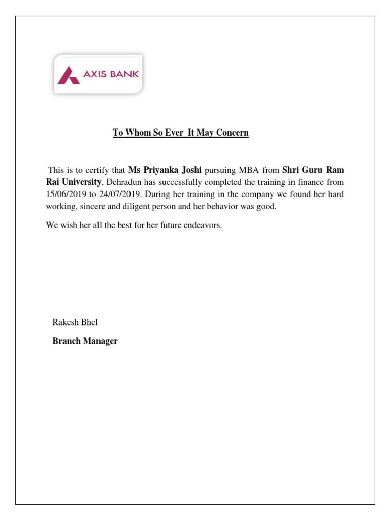 To Whom So Ever It May Concern | PDF