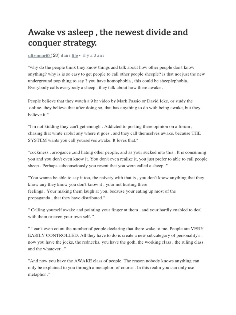 Awake Vs Asleep | PDF | Symbols | Understanding