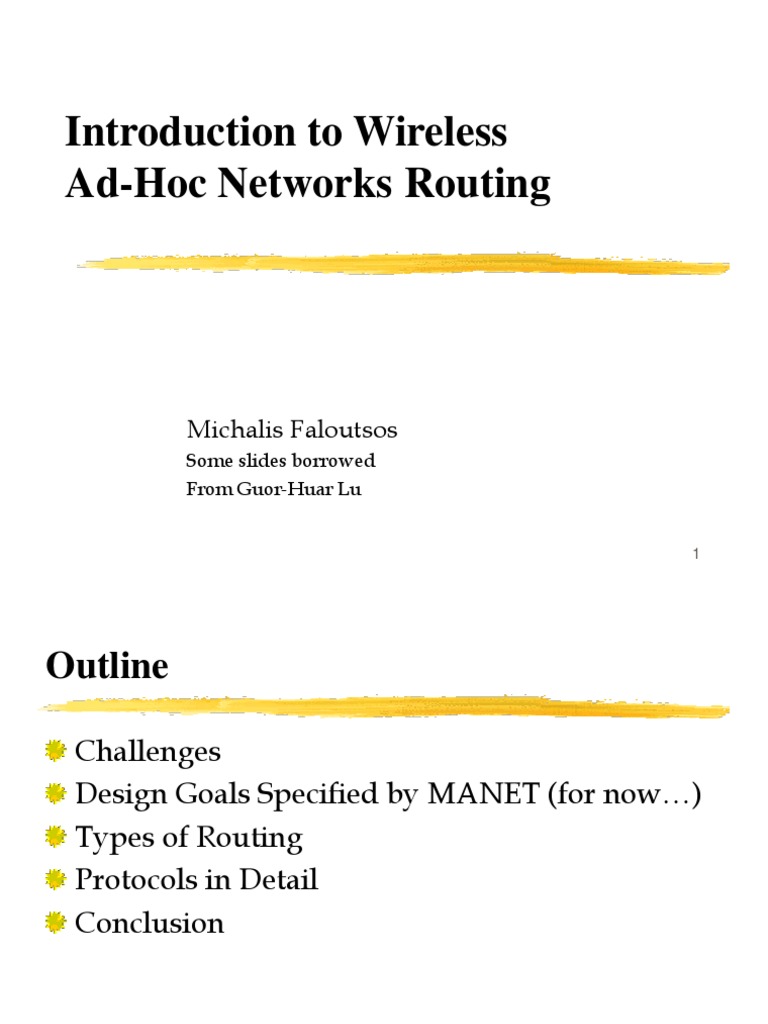 An Overview of Wireless Ad-Hoc Network Routing Protocols | PDF ...