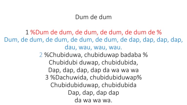 Dum de Dum | PDF