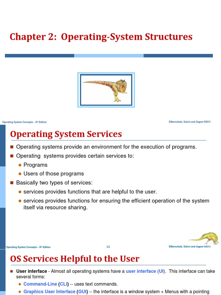 Chapter 2: Operating-System Structures: Silberschatz, Galvin and Gagne ©2013 Operating System ...
