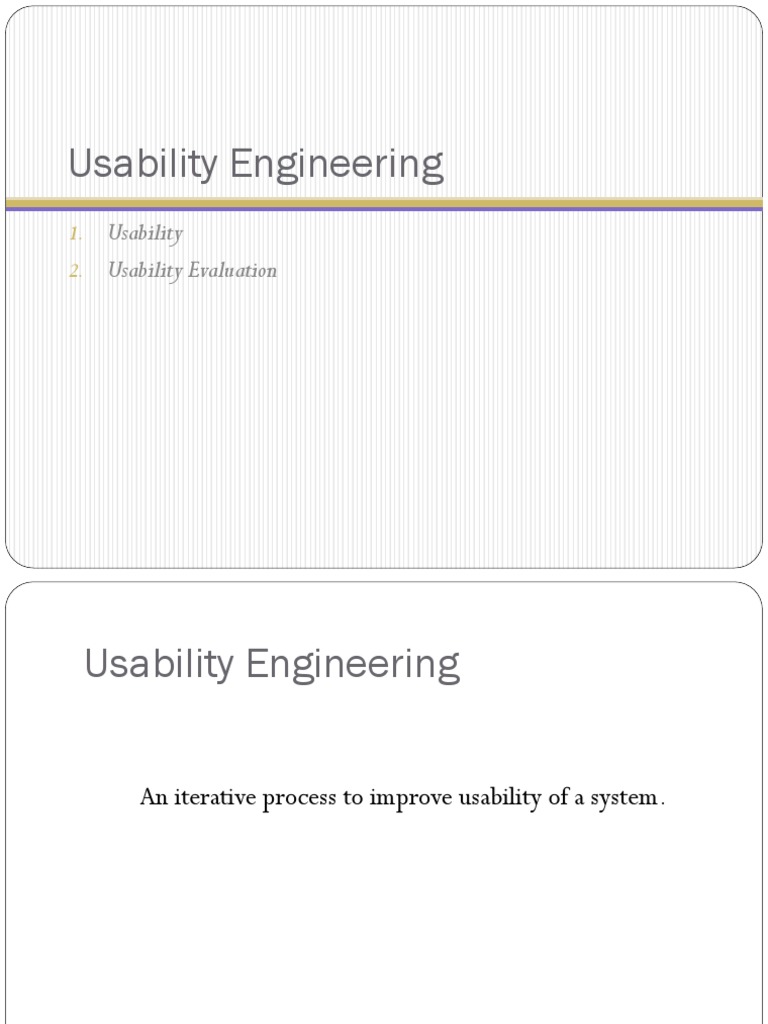 Usability Engineering | PDF | Usability | Psychological Concepts