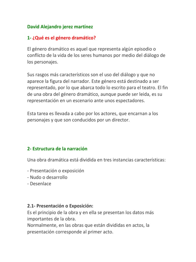 Introducción al Género Dramático | PDF | Comedia | Tragedia