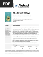 Michael Watkins - The First 90 Days | PDF | Goal | Cognition