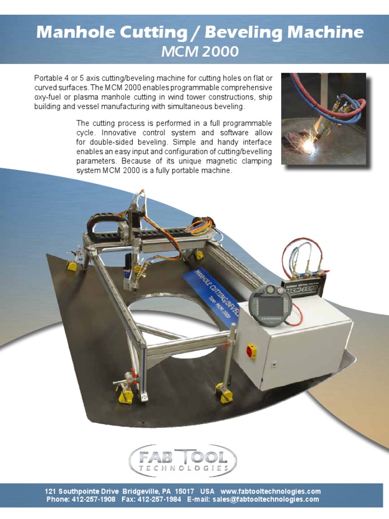 Manhole Cutting / Beveling Machine | PDF | Nature