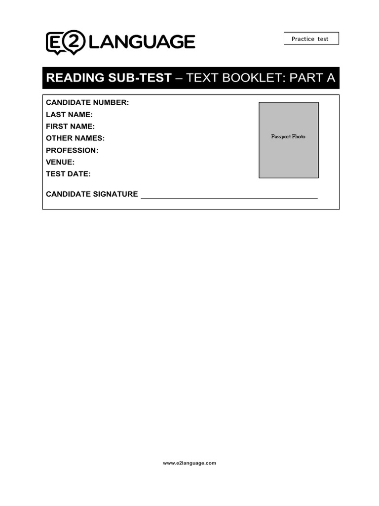 Reading Part A Practice Test-1 | PDF | Anemia | Iron