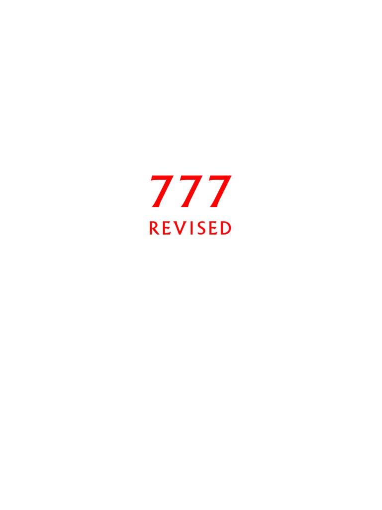 Crowley - 777 Revised | PDF | Hermetic Qabalah | Blue
