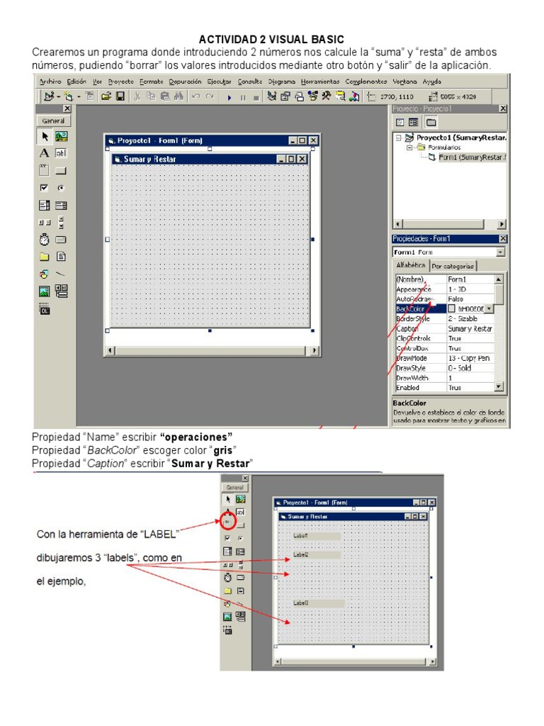Programa Visual Basic: Suma y Resta | PDF | Áreas de informática | Informática
