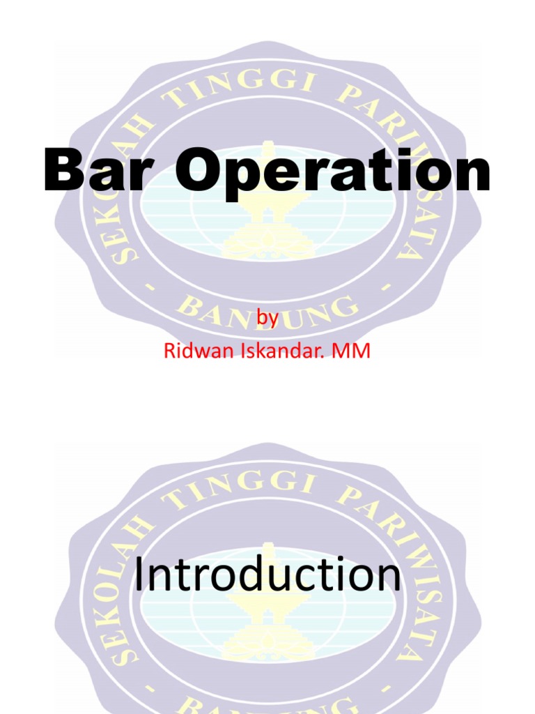 BAr Operation | PDF | Bar | Drink