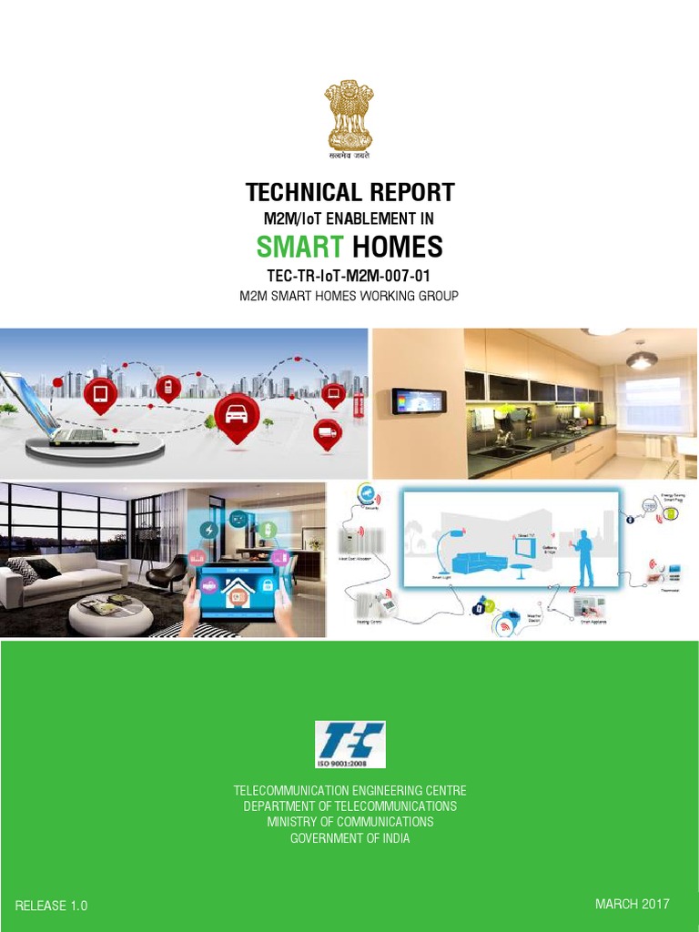 Smart Home Technical Report | PDF | Internet Of Things | Home Automation