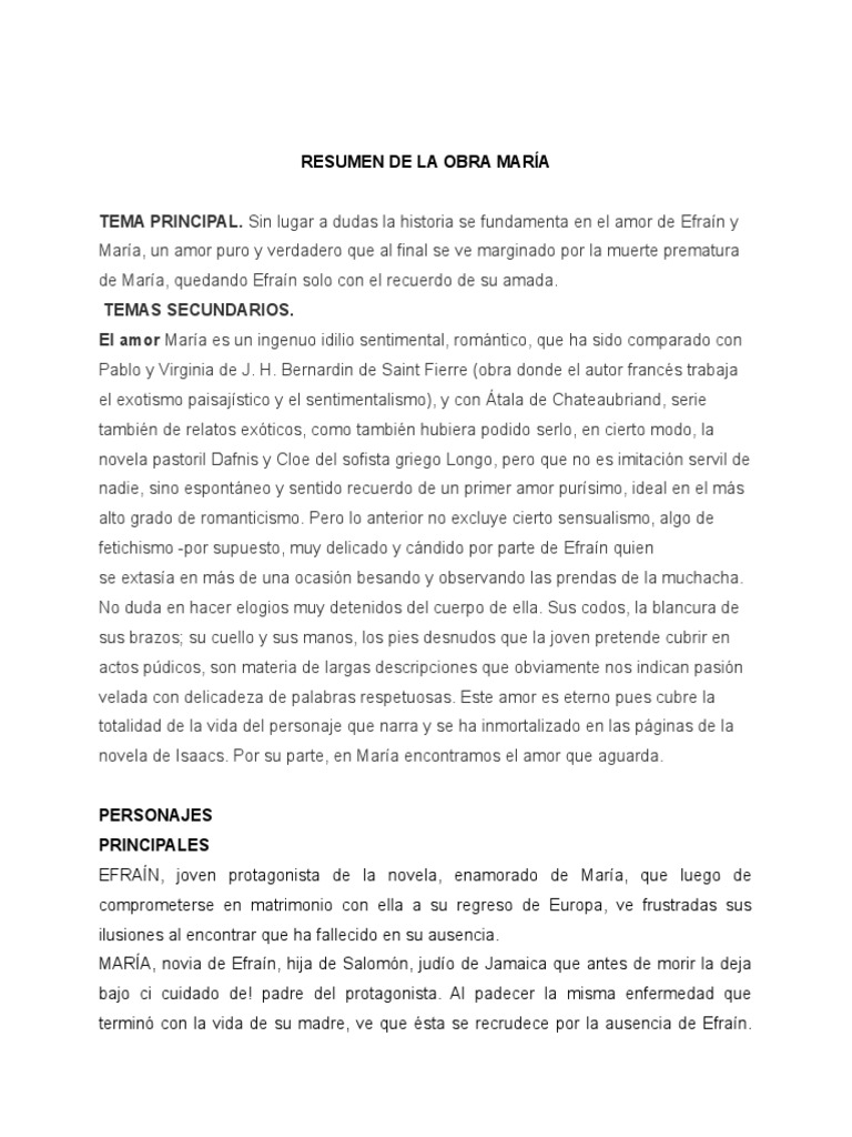 Resumen de La Obra Maria | PDF | María, madre de Jesús | Amor