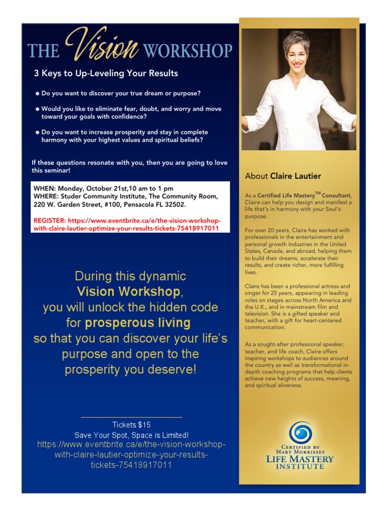 Vision Workshop Flyer | PDF