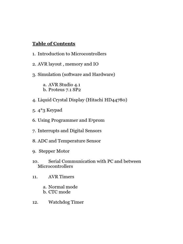 AVR and C Programming Final | PDF | Random Access Memory | Electric Motor