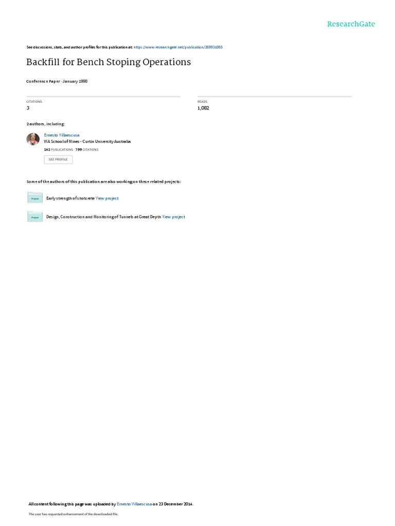 Optimizing Bench Stoping Operations Through Extraction Strategy ...