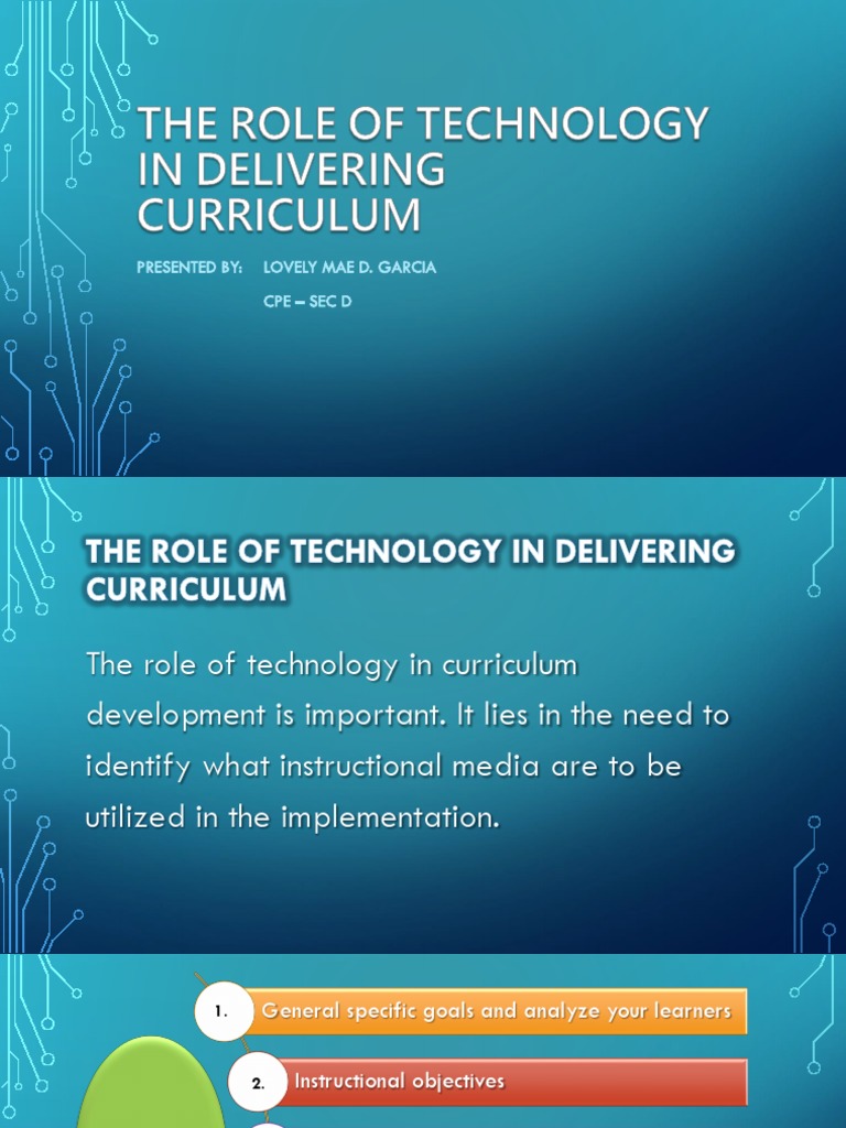 The Role of Technology in Delivering Curriculum | PDF | Mass Media ...