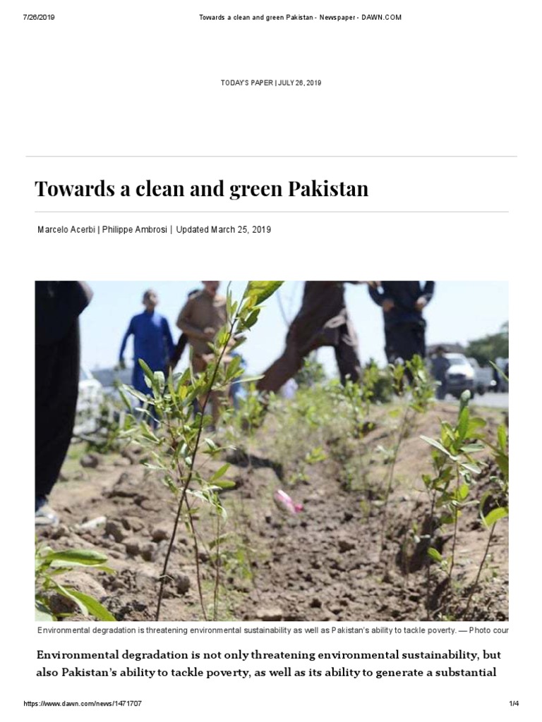 Towards a Clean Green Pakistan - Improving Environmental Protection ...