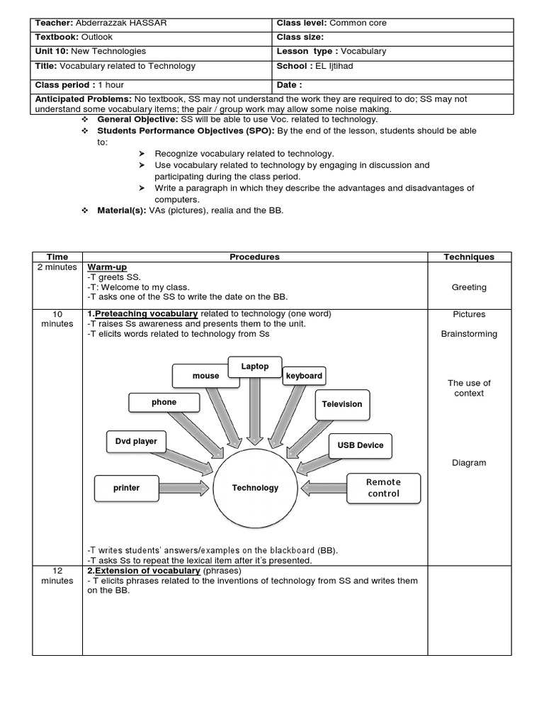 Unit 10 Vocabulary Related To Technology | PDF | Vocabulary | Computing