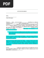 Modelo Acta de Descargos | PDF