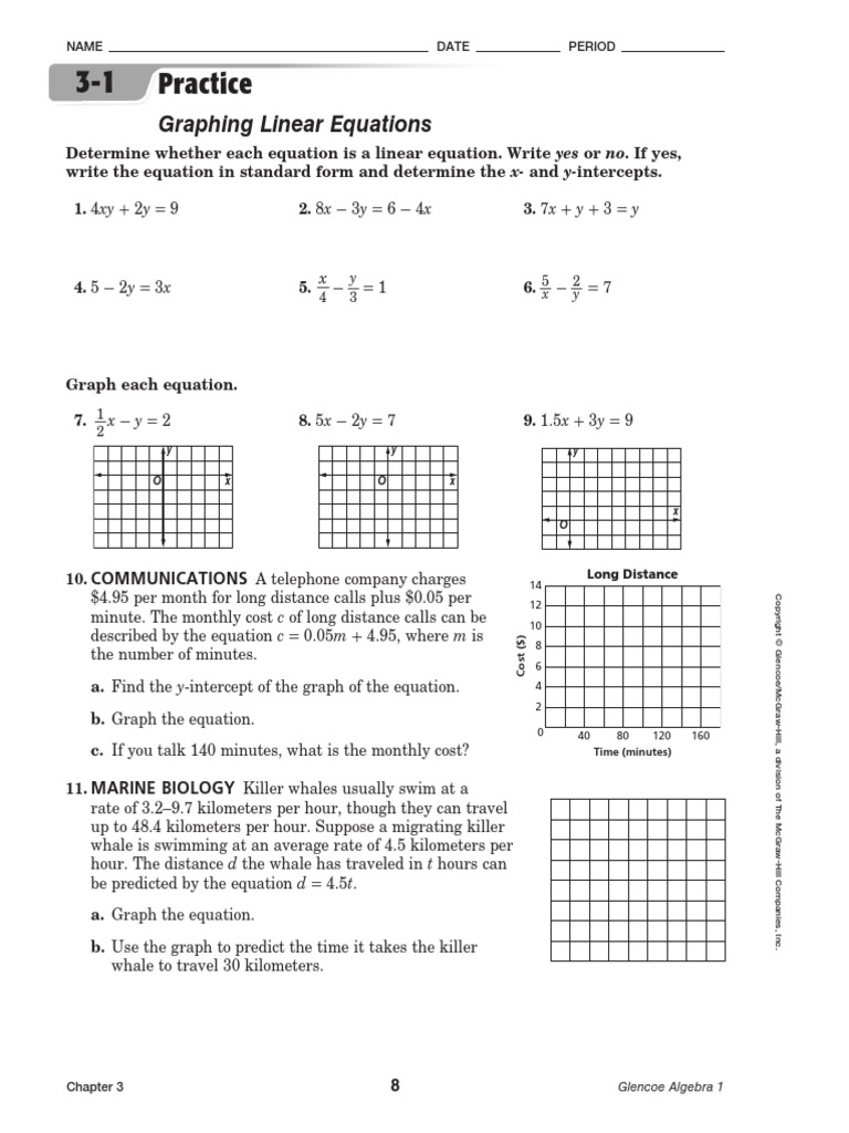 Glencoe CH 3 Edit | PDF | Pound Sterling | Equations