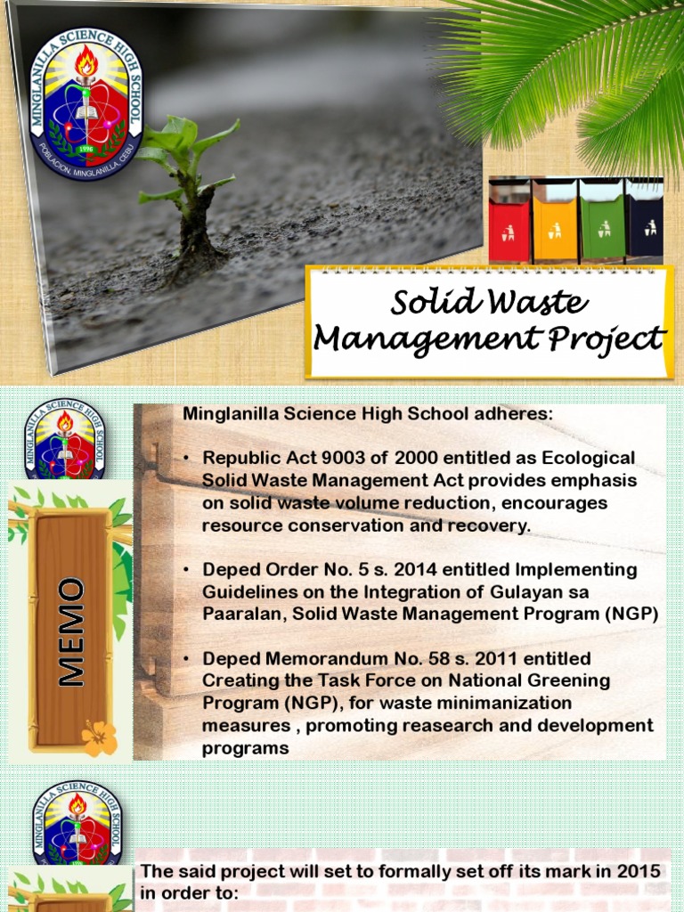 Solid Waste Management Project | PDF | Reuse | Recycling