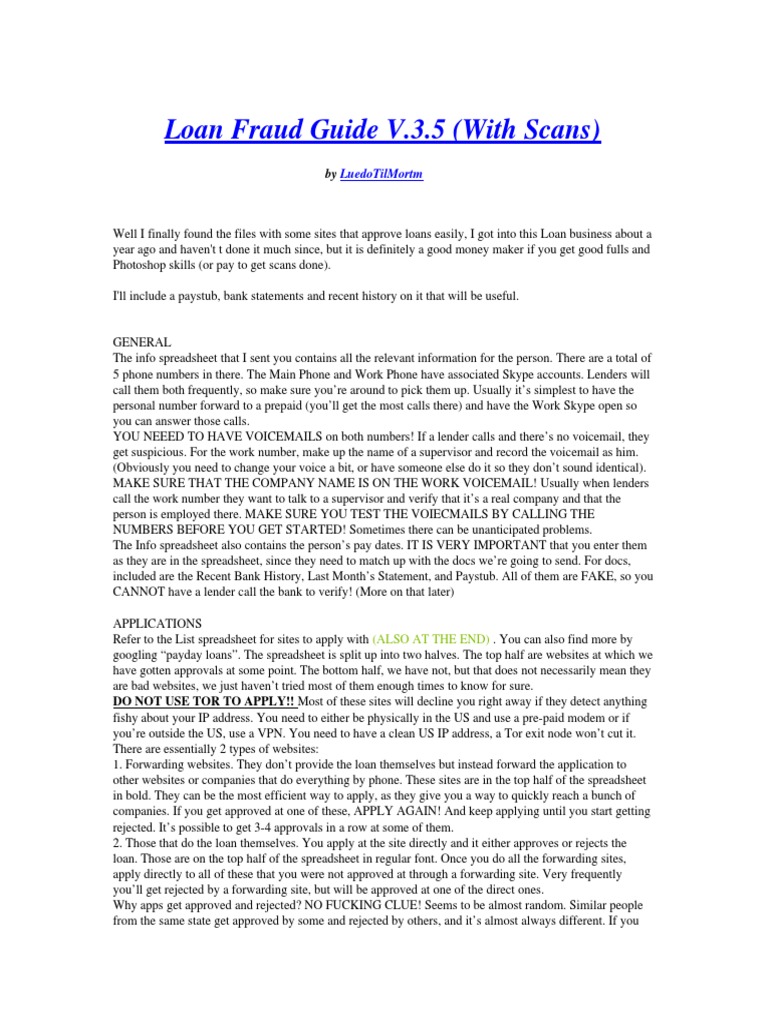 Biggest Scam $10,000 LOAN Fraud SCAM | PDF | Tor (Anonymity Network ...