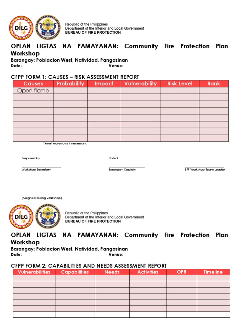 CFPP Form 1 6 Pob. West | PDF | Security | Public Safety