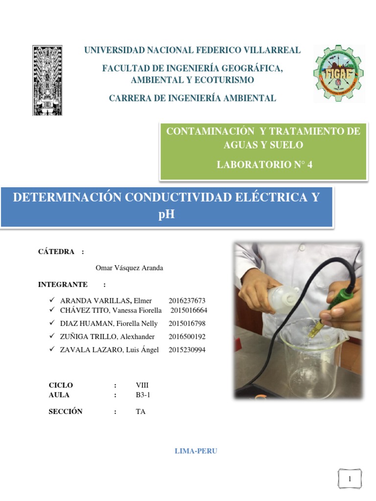 Informe 4 - Conductividad y PH | PDF | Ph | Ácido