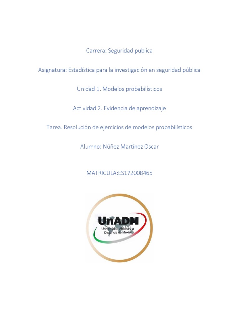 Unadm | PDF | Probabilidad | Muestreo (Estadísticas)
