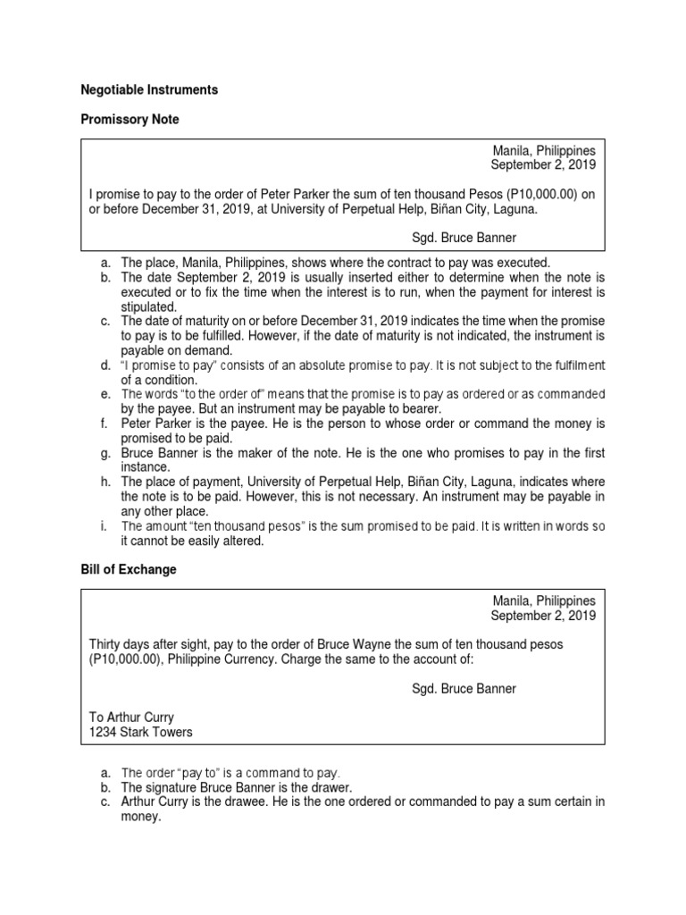 Negotiable Instruments | PDF | Promissory Note | Negotiable Instrument