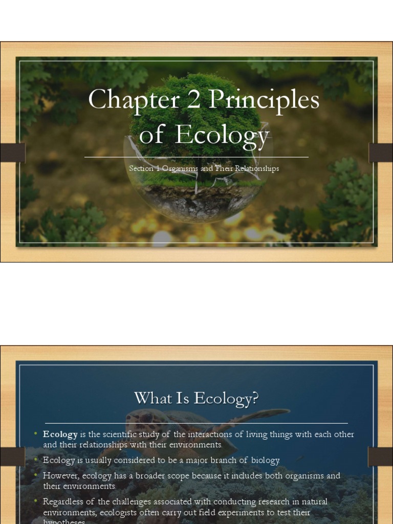 Chapter 2 Section 1 Organisms and Their Relationships | PDF | Symbiosis ...