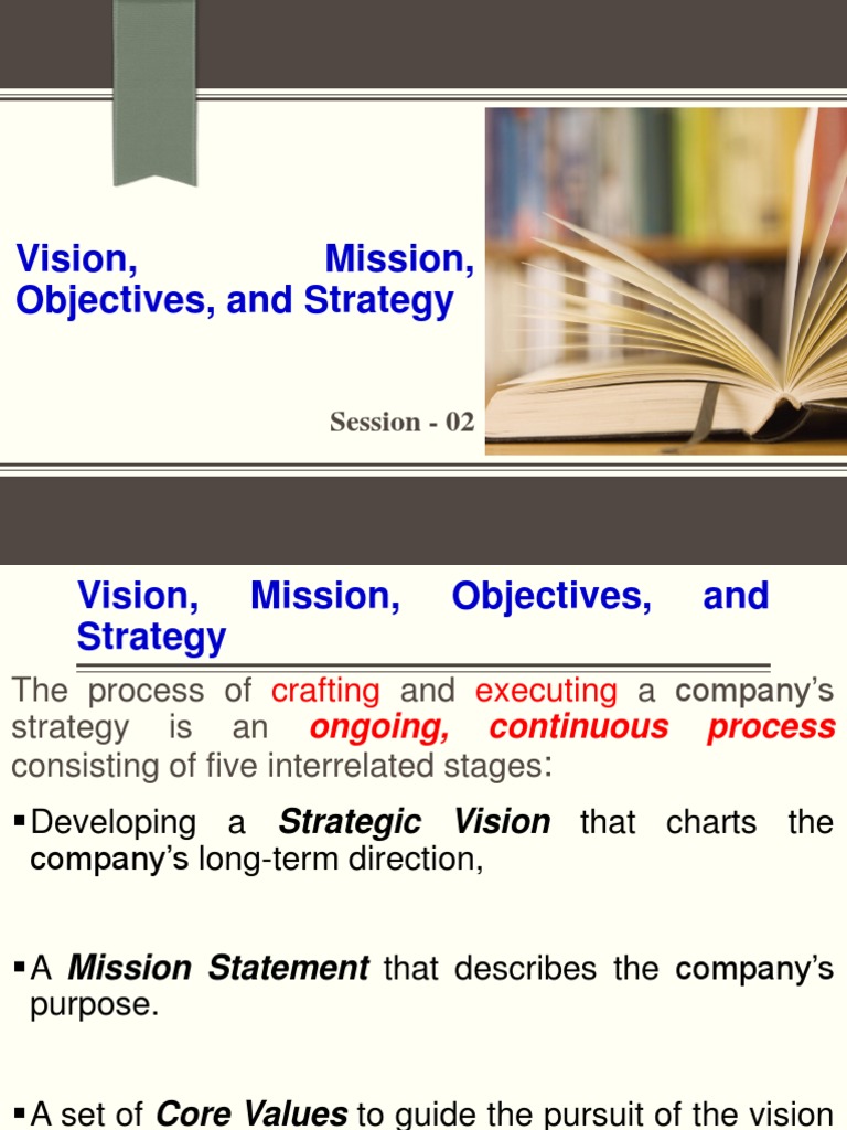 Vision, Mission, Objectives, and Strategy: Session - 02 | PDF ...