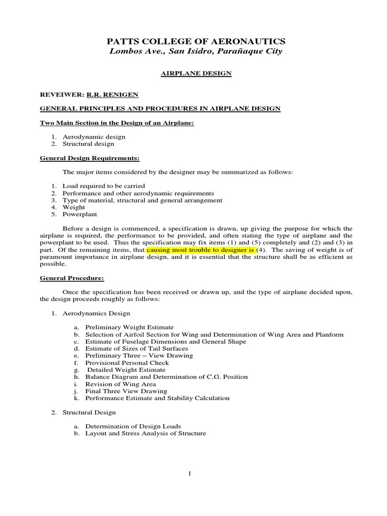 Airplane Design | PDF | Landing Gear | Empennage